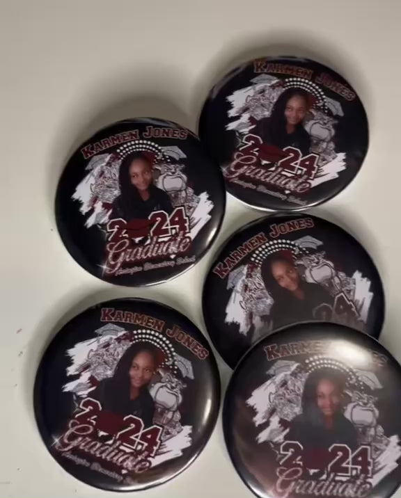 Graduation Buttons 3.0" Pin – Janae Xclusive